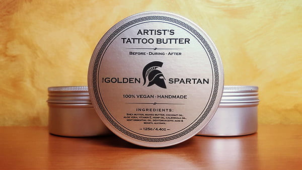 Artist's Tattoo Butter – The Golden Spartan